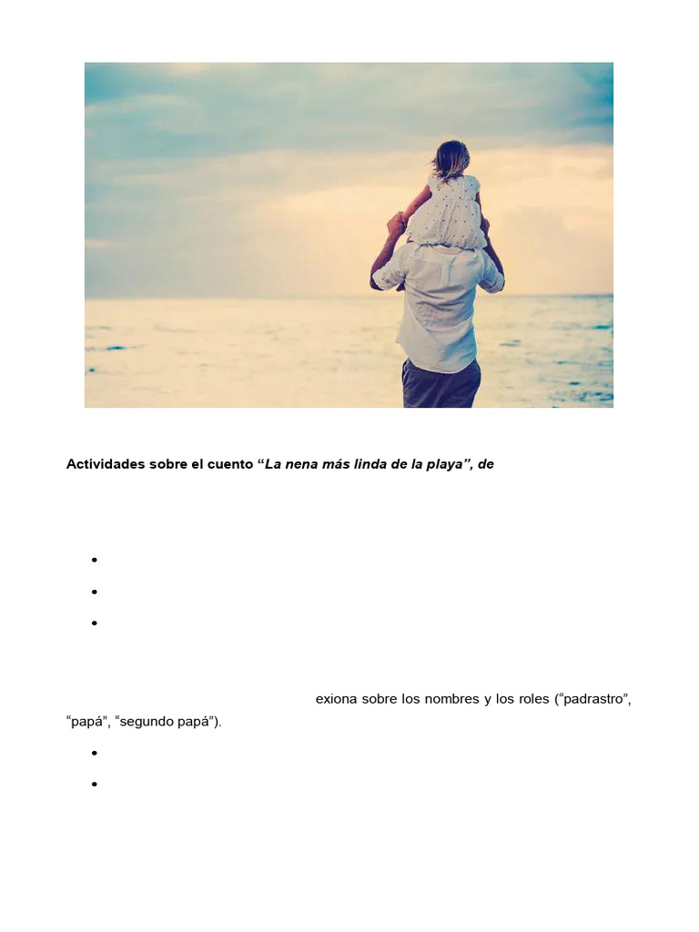 22. Actividades Sobre El Cuento La Nena Más Linda de La Playa de ...