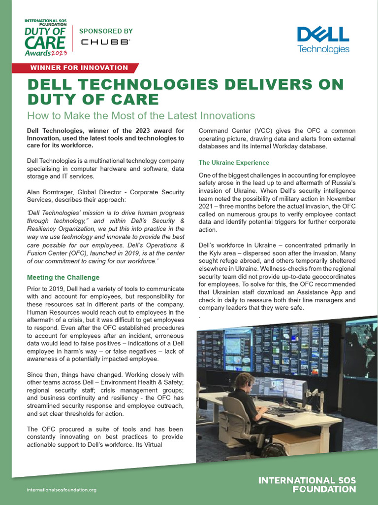 Dell's Innovative Employee Care Solutions | PDF | Crisis Management | Dell