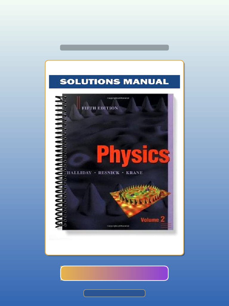 Test Bank for Physics 5th Edition by Halliday | PDF | Magnetism ...