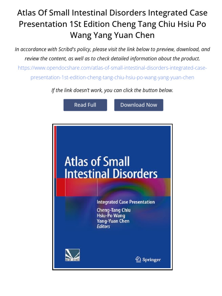 Atlas of Small Intestinal Disorders Integrated Case Presentation 1st ...