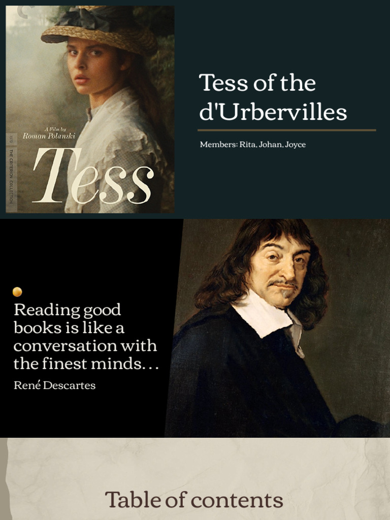 Tess of the d'Urbervilles Analysis | PDF | Tess Of The D'urbervilles ...