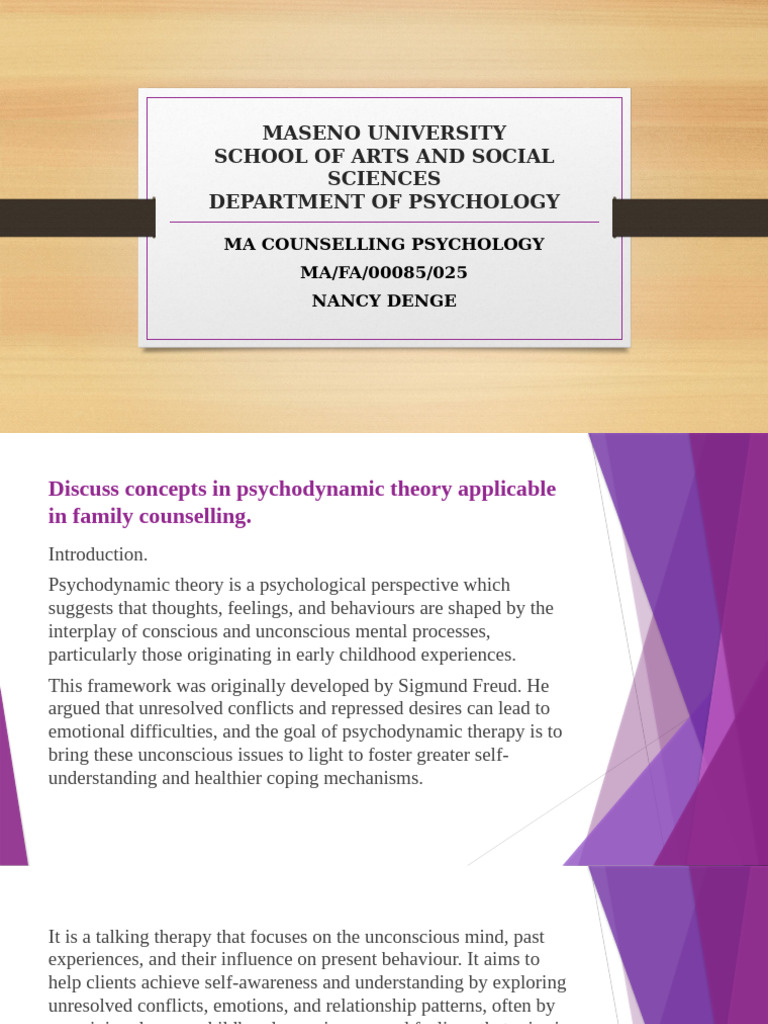 Concept of Psychodynamic Theory | PDF | Psychodynamics | Psychoanalysis