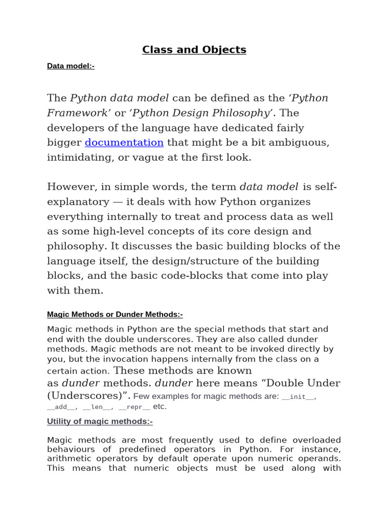 Class and Objects | PDF | Inheritance (Object Oriented Programming) | Class (Computer Programming)