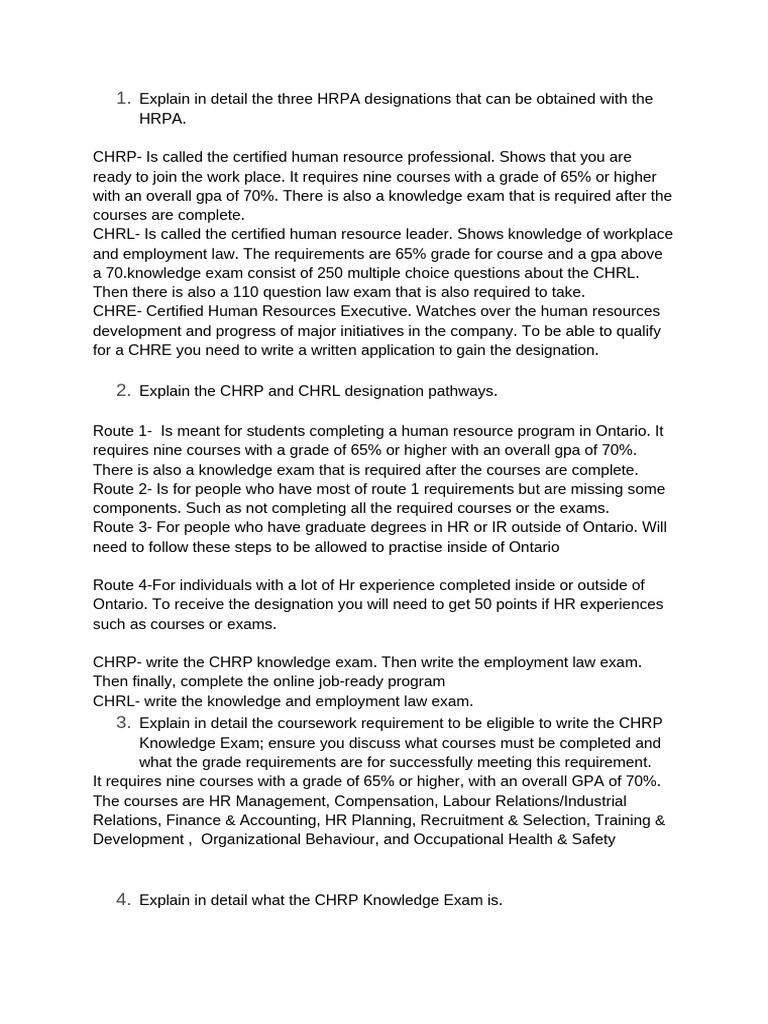 HRPA assighment (1) | PDF | Human Resources | Multiple Choice