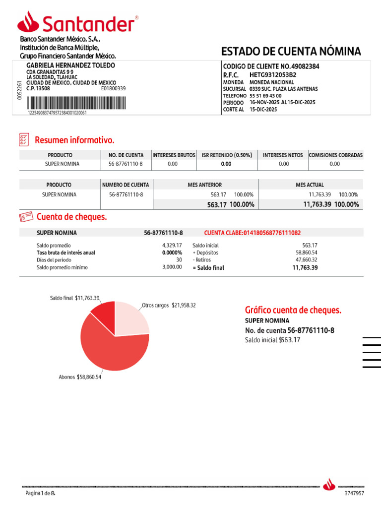 Estado de Cuenta Diciembre 2025 (1) | PDF