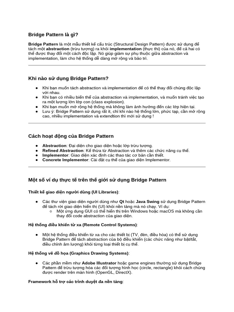 Bridge Pattern | PDF
