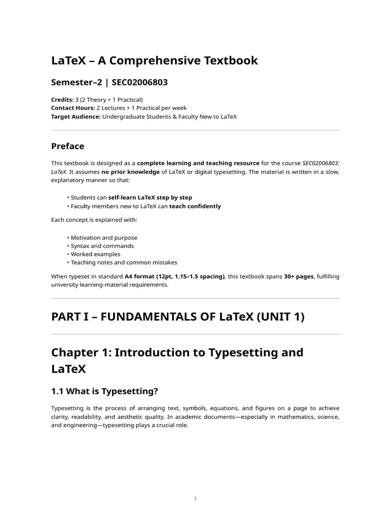 Comprehensive LaTeX Textbook Guide | PDF | Te X | Text