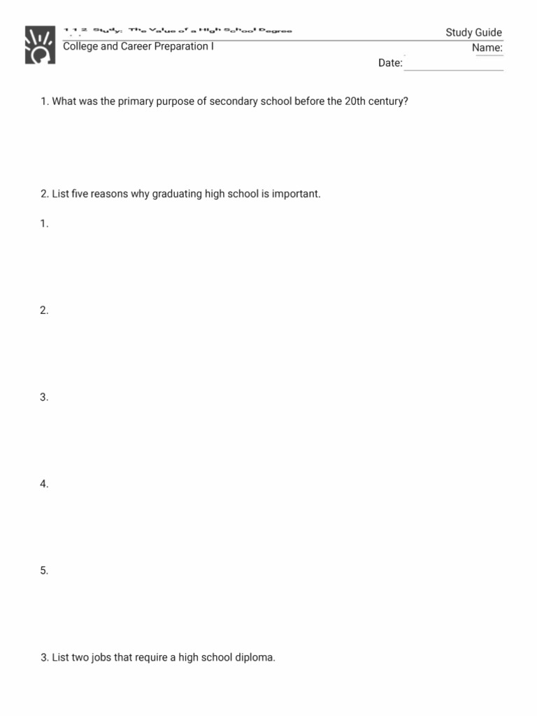 Apex Learning - Study Sheet | PDF