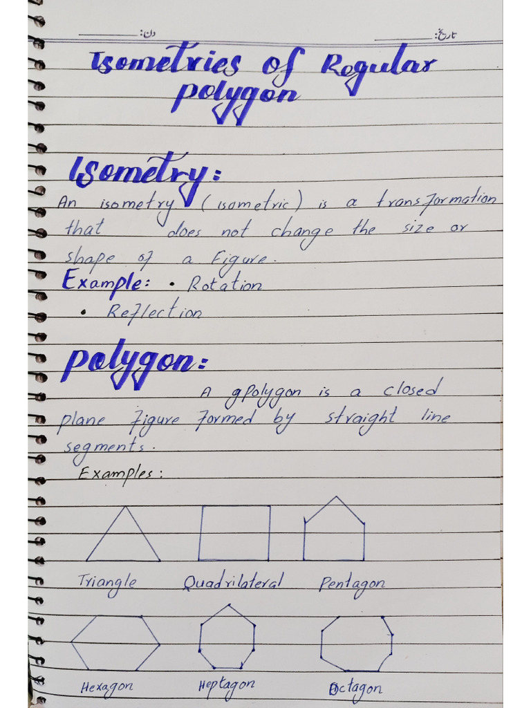 Isometries of Regular Polygon | PDF