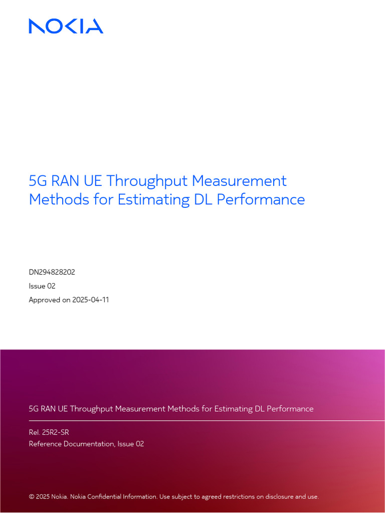 5G RAN UE Throughput Measurement Guide | PDF | Quality Of Service ...