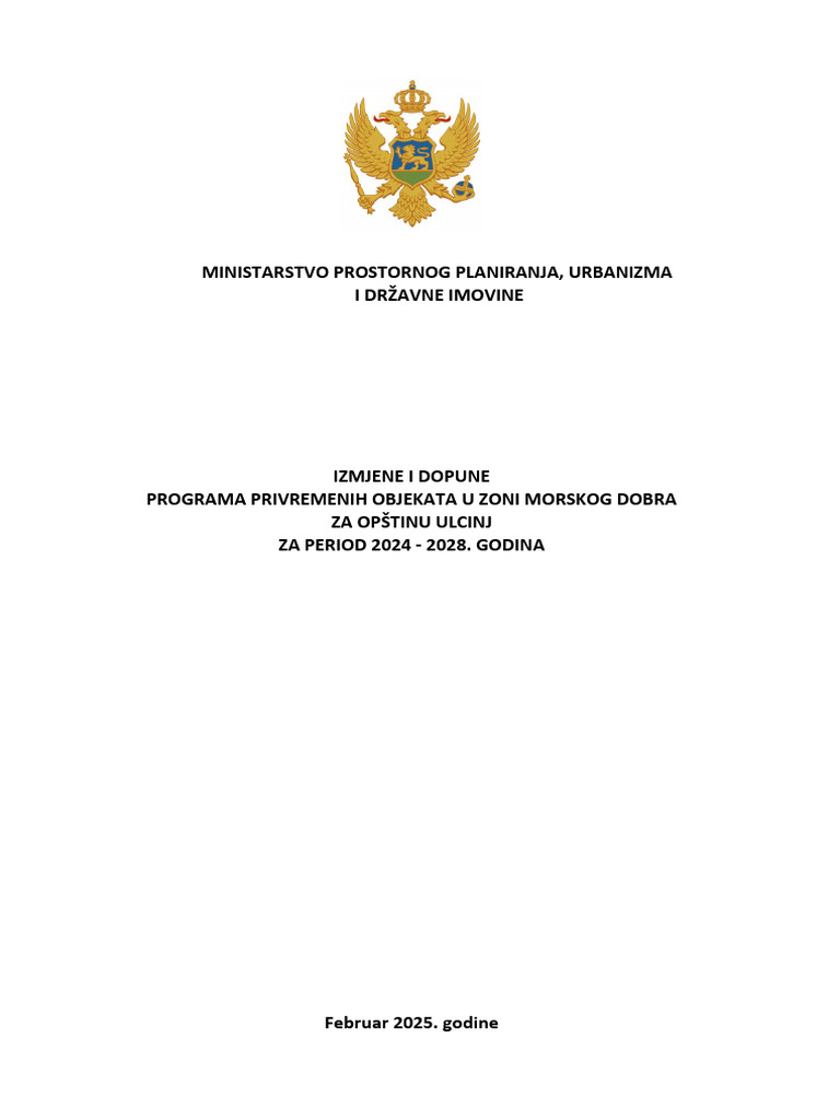 Ulcinj Tekst Ulcinj Izmjene i Dopune Programa Privremenih Objekata u ...
