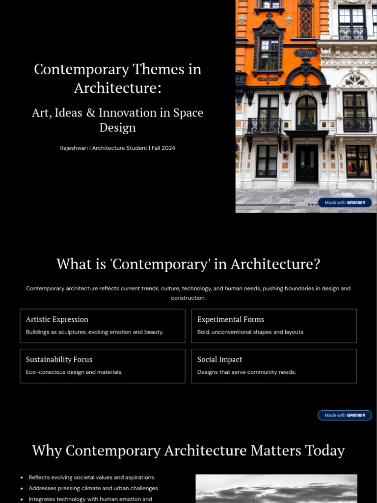 Contemporary Themes in Architecture | PDF | Emotions | Sustainability