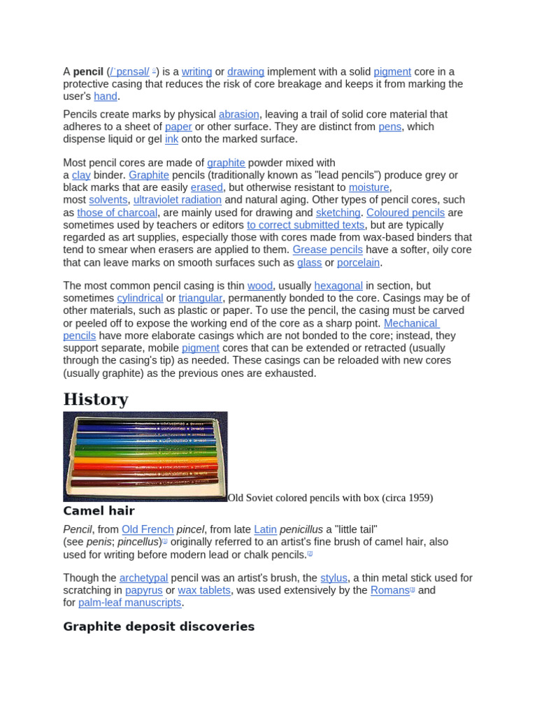 Pencil | PDF | Pencil | Graphite