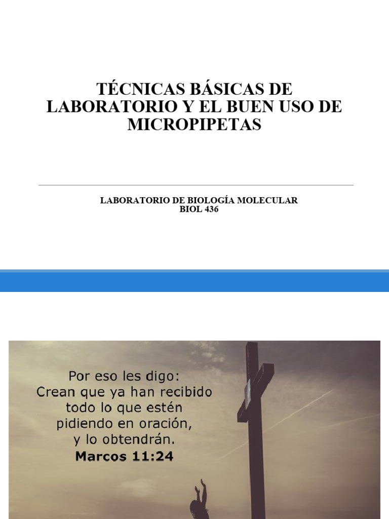 Lab. #2_Presentación_Técnicas básicas de laboratorio y el buen uso de micropipetas | PDF ...