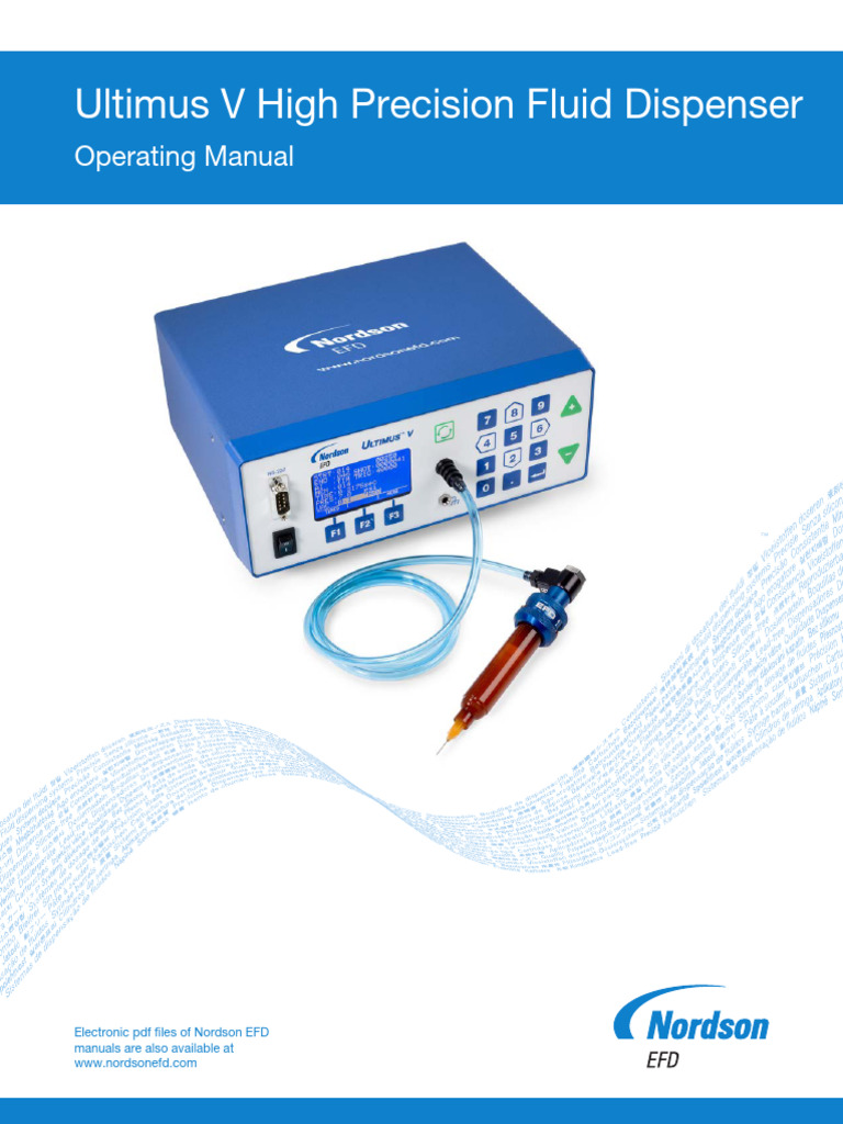 Nordson EFD Ultimus v Operating Manual | PDF | Chlorine