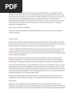 Reasons for British Colonization of Zimbabwe | PDF | Zimbabwe | British ...