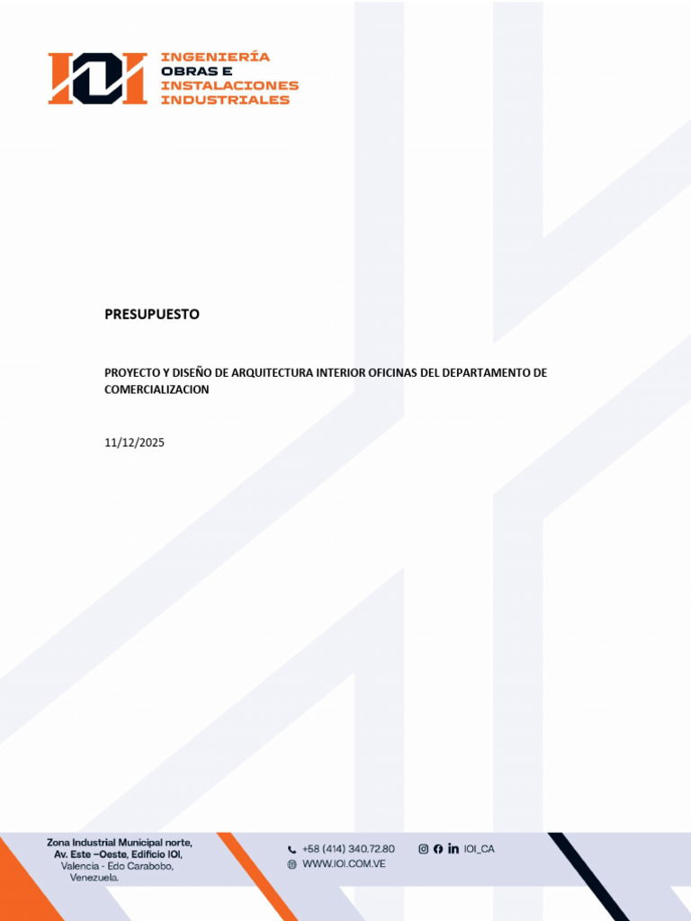 20251211 Oferta Diseño y Arq Ofic Comercializacio - Alg | PDF | Presupuesto