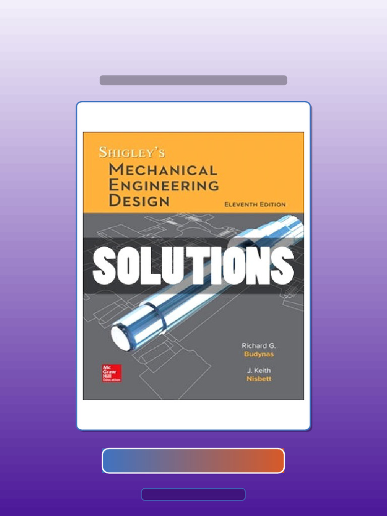 Test Bank for Shigleys Mechanical Engineering Design 11th Ed Budynas ...