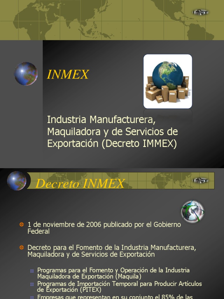 INMEX | PDF | Exportaciones | Industrias