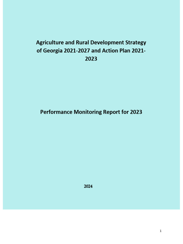Georgia Agriculture Strategy 2023 Report | PDF | Agriculture | Insurance