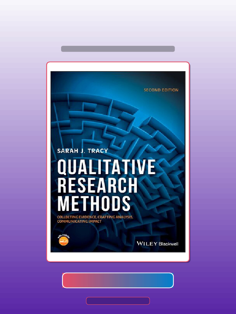Test Bank for Qualitative Research Methods Collecting Evidence Crafting ...