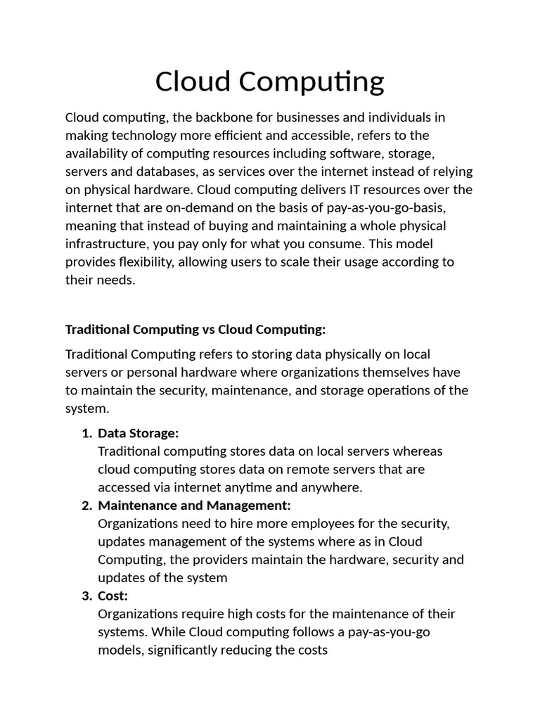 Cloud Computing | PDF | Cloud Computing | Computing
