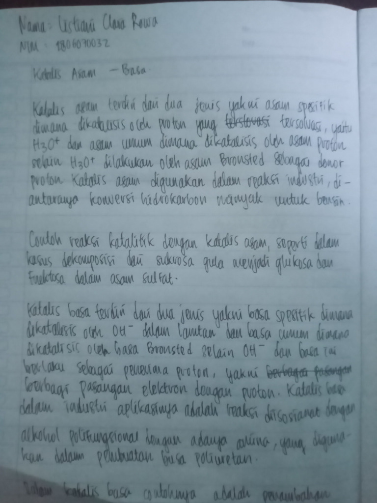 Listiani Clara Rowa_Ringkasan Kimia Katalis | PDF