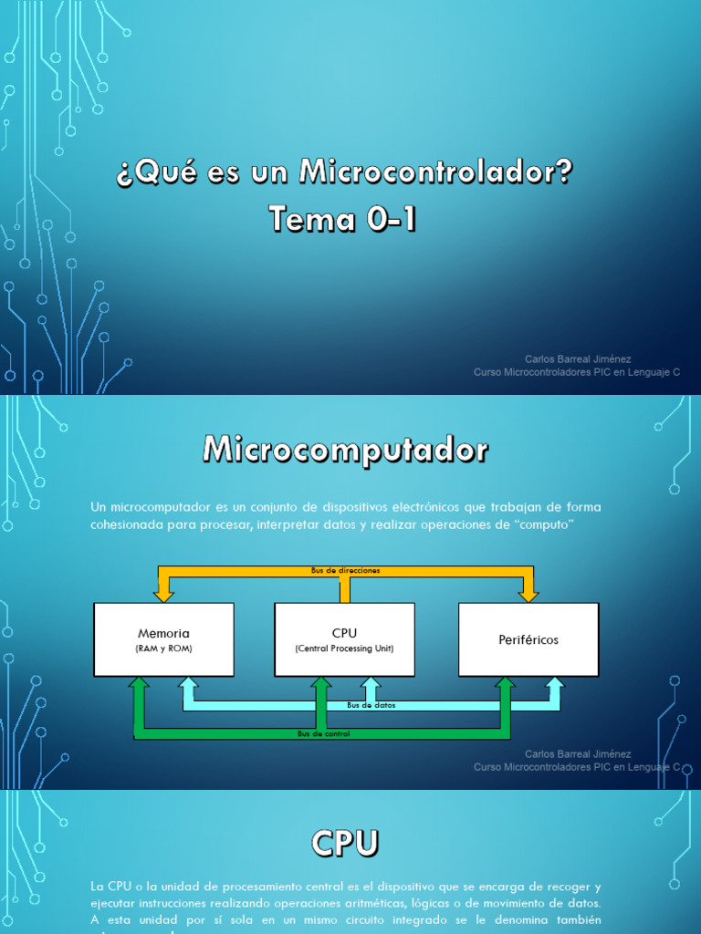 Tema 0-1 - Que Es Un Microcontrolador | PDF | Microcontrolador | Unidad ...