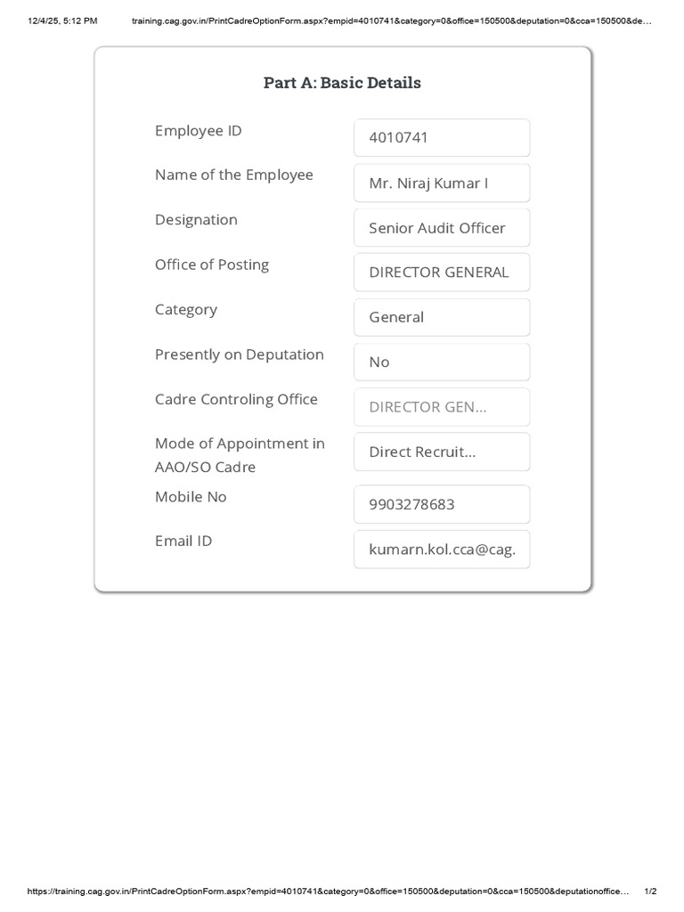 Option Form | PDF