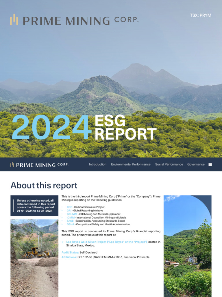 Prime-Mining-ESG-2024 | PDF | Employment | Governance