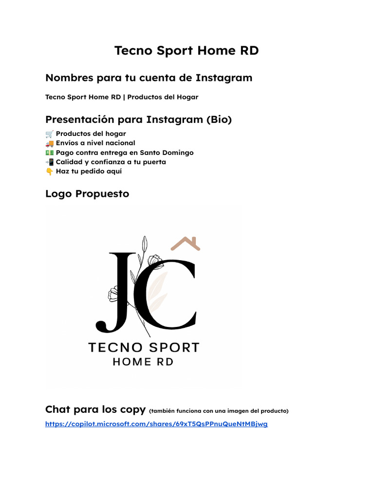 Tecno Sport Home RD | PDF