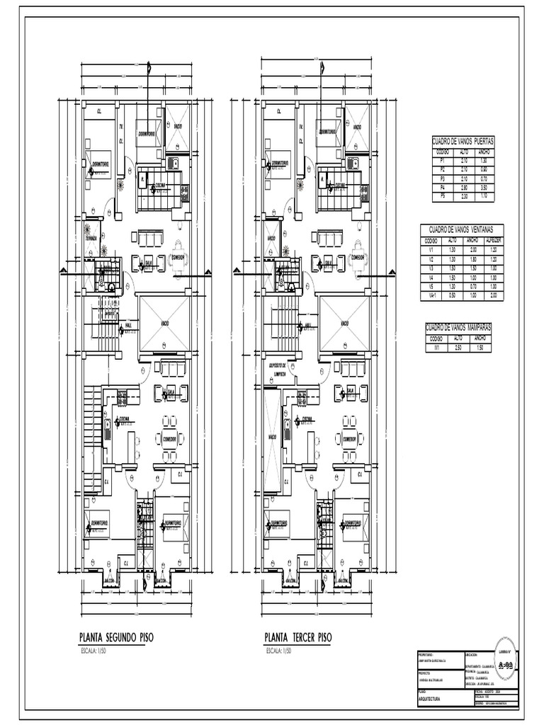 Plano de Arquitectura 2do y 3ro Piso -Model.pdf2 | PDF