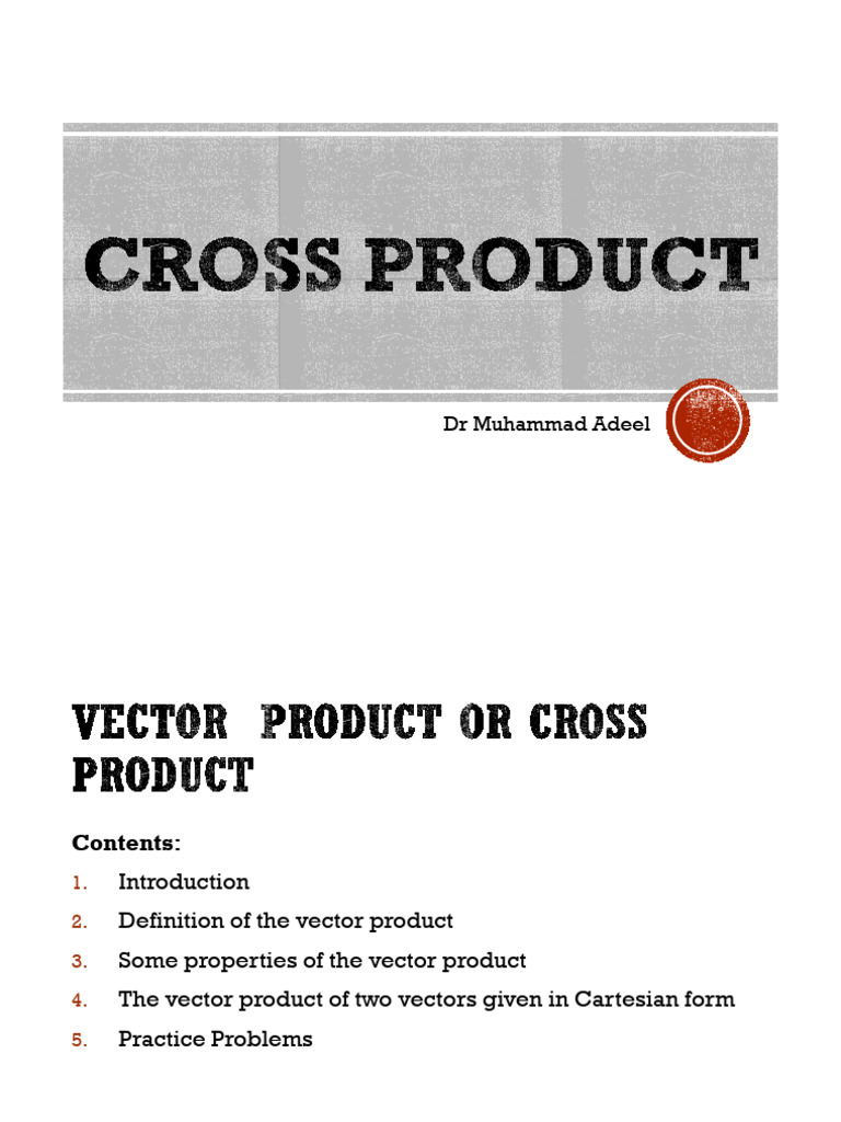 Understanding Vector Cross Product | PDF | Euclidean Vector | Area