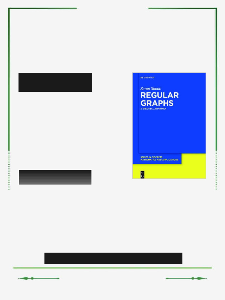 Regular Graphs A Spectral Approach 1st Edition Zoran Stanic eBook ...
