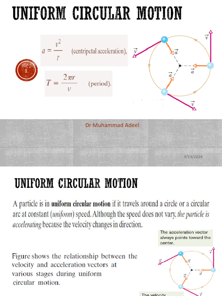Understanding Uniform Circular Motion | PDF | Acceleration | Classical ...