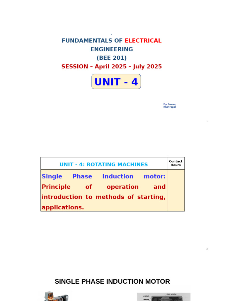 Electrical Engineering: Rotating Machines | PDF | Electric Motor ...