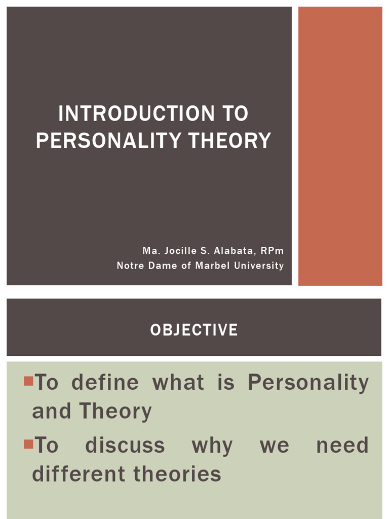 Understanding Personality Theories | PDF | Theory | Hypothesis