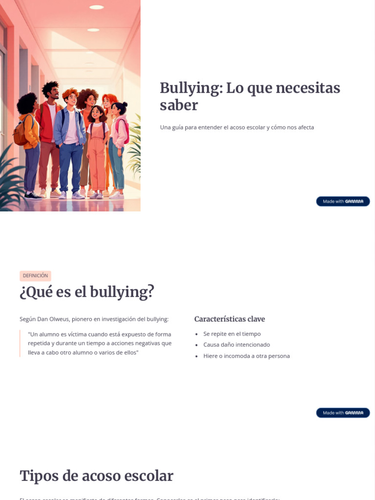 Guía sobre el bullying escolar y ciberacoso | PDF | Acoso cibernético ...