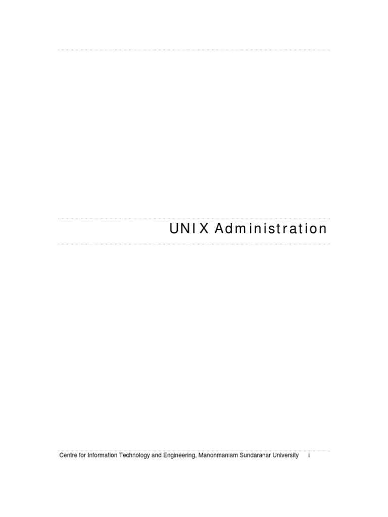 Unix Administration | PDF | Operating System | File System