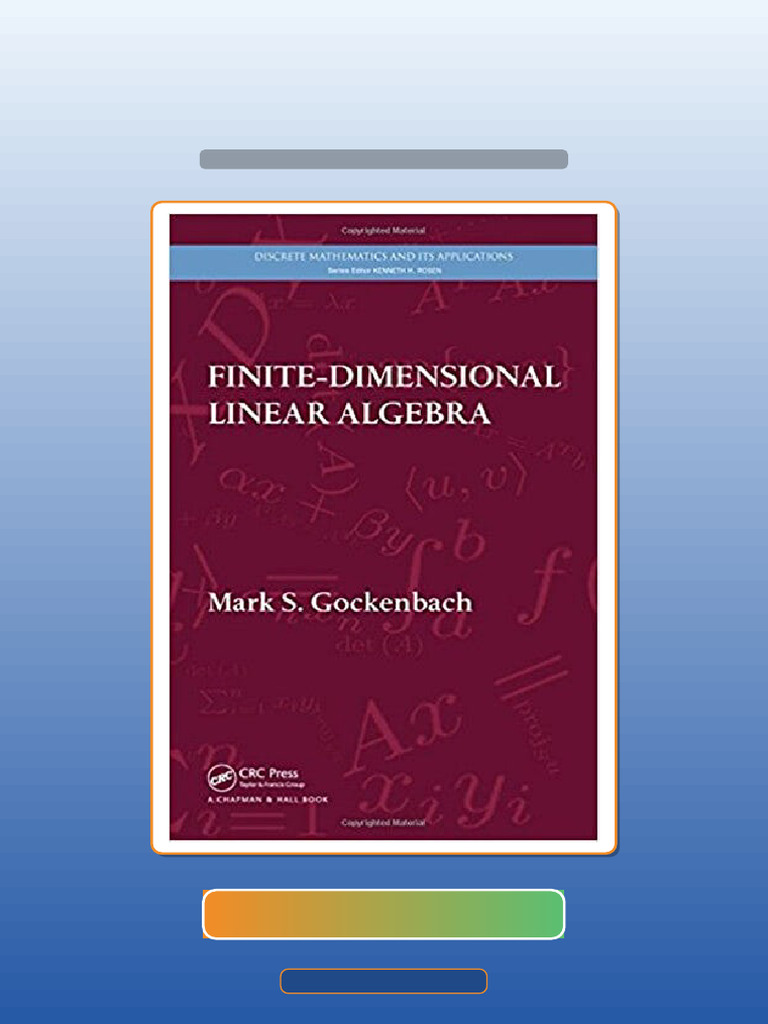 Test Bank for Finite Dimensional Linear Algebra 1st Gockenbach | PDF ...