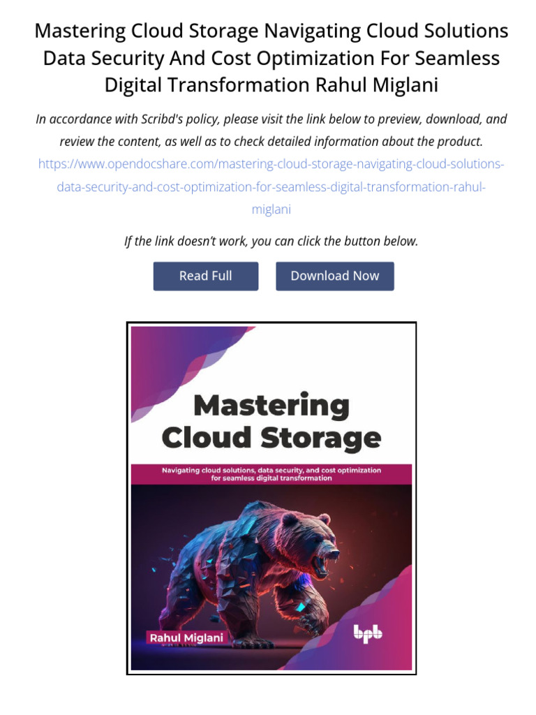 Mastering Cloud Storage Navigating cloud solutions data security and ...
