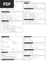A-Level Statistics Formula Sheet | PDF | Estimator | Normal Distribution