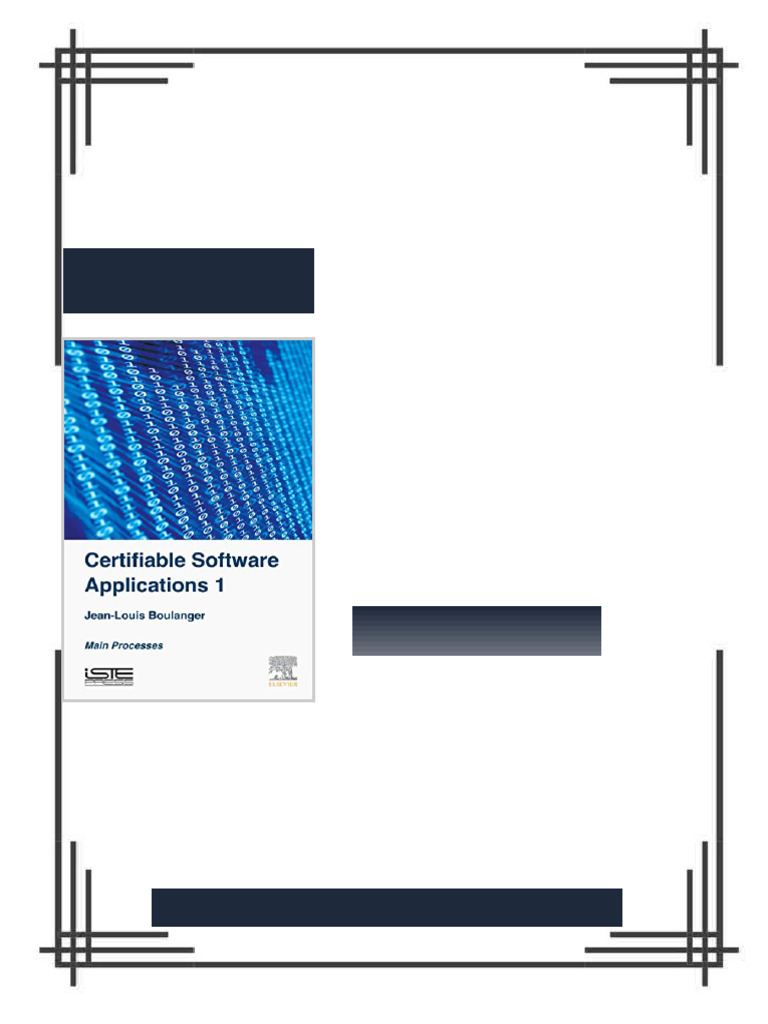Certifiable Software Applications 1. Main Processes 1st Edition Jean ...