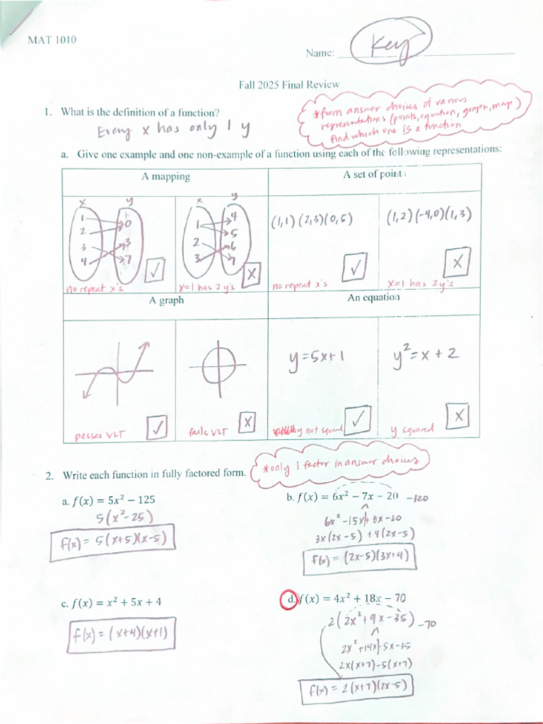 Final Review Answers%2C Fall 2025 (1) | PDF