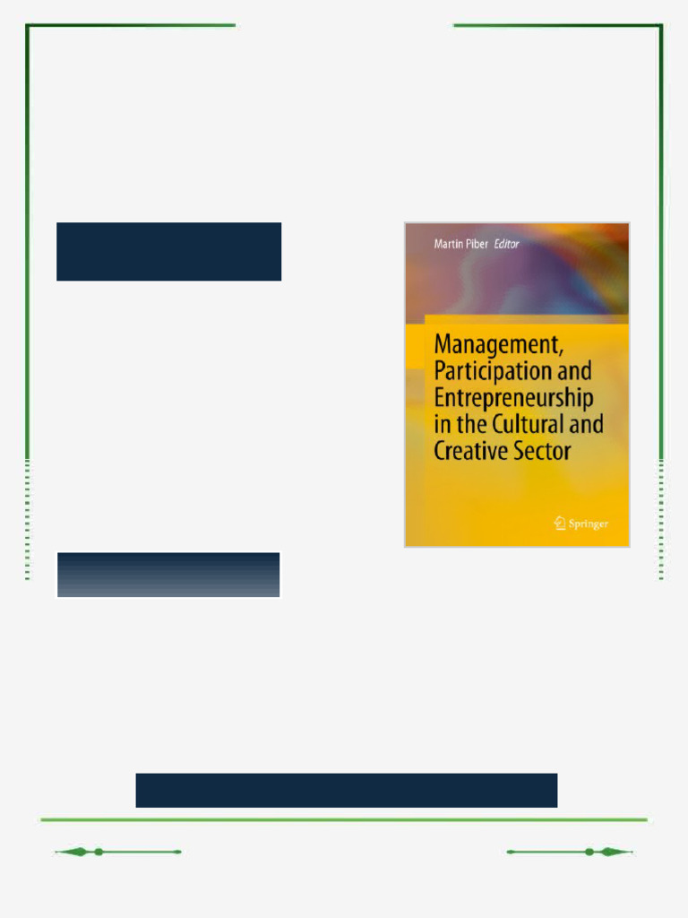 Management Participation and Entrepreneurship in the Cultural and ...