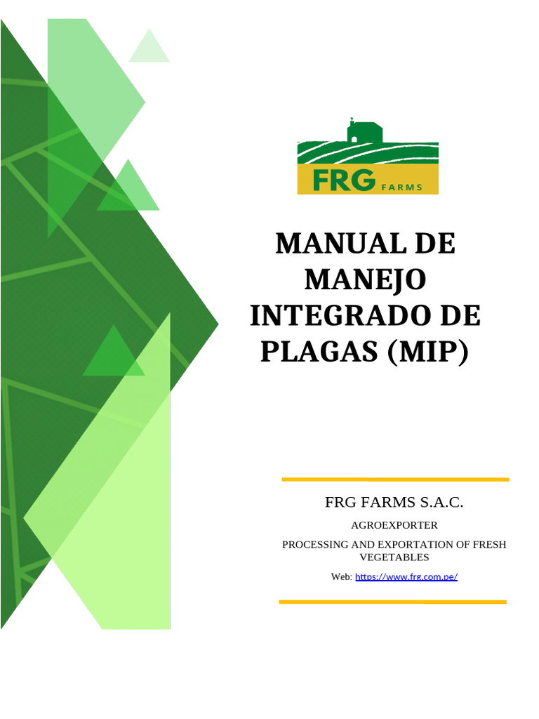 Manual de MIP para Holantao en FRG Farms | PDF | Pesticida | Plaga ...