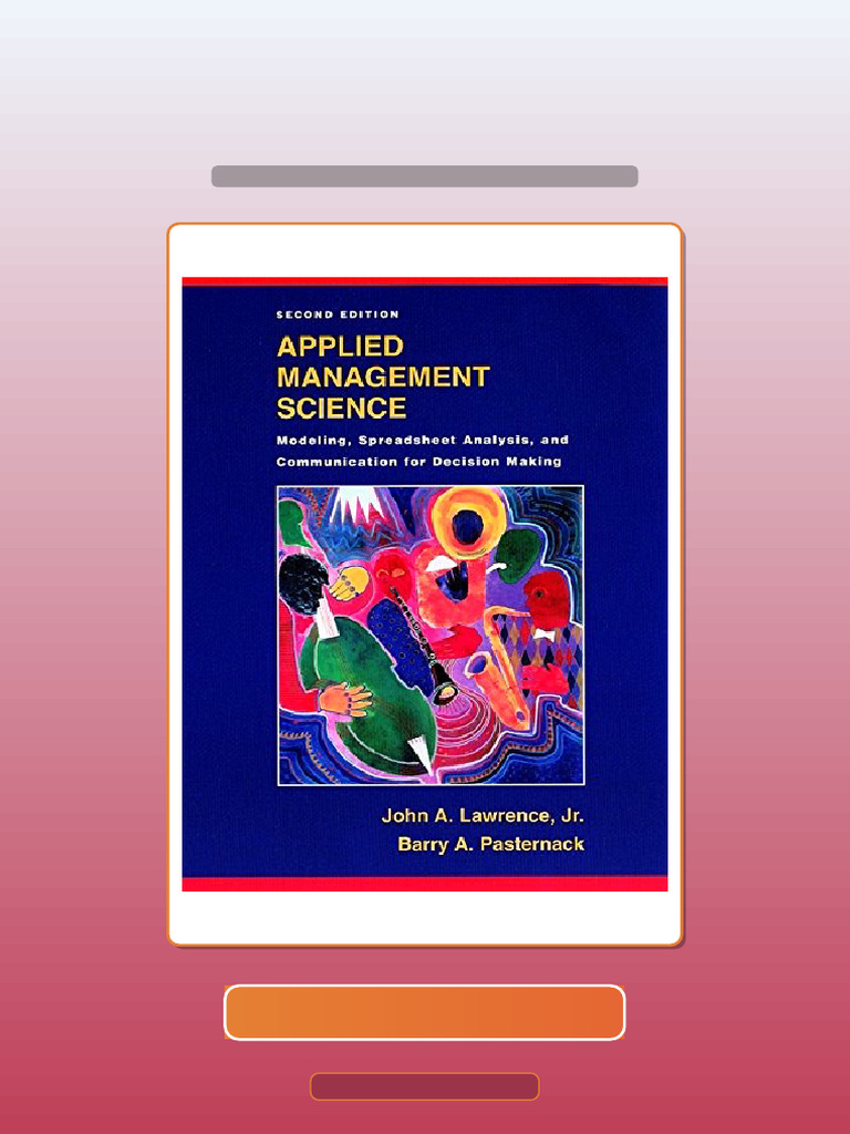 Test Bank for Applied Management Science Modeling Spreadsheet Analysis ...