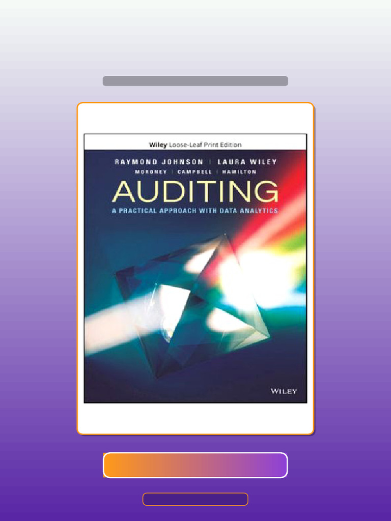 Test Bank for Auditing a Practical Approach With Data Analytics 1st ...
