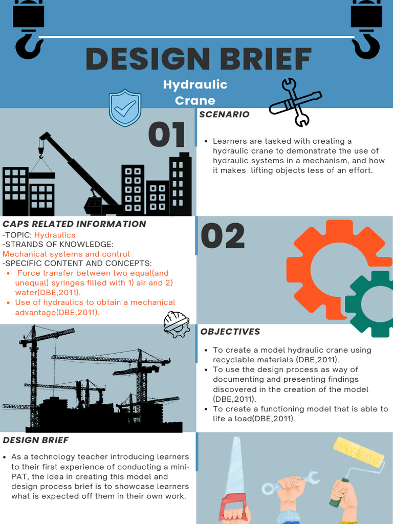 Hydraulic Crane Design Project Guide | PDF | Crane (Machine ...