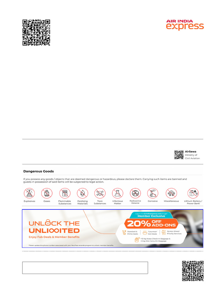 Air India Express Flight IX 1586 Details | PDF
